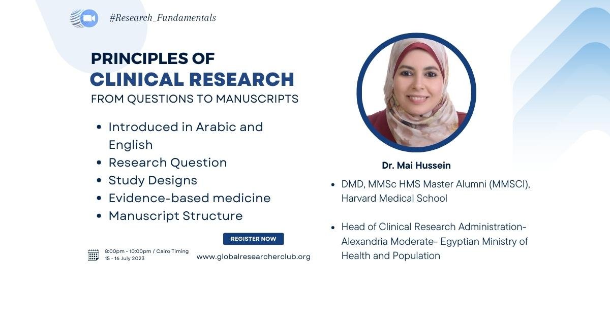 Principles of Clinical Research: From Questions to Manuscripts - Global ...
